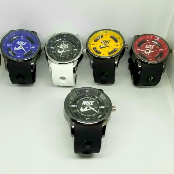 Nike | Accessories | Nike Hollow Analog Sports Watch Yellow Face Dial ...